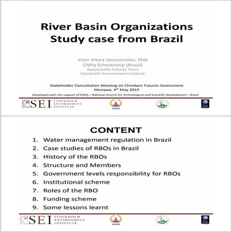 River Basin Organizations - Case study from Brazil | PDF
