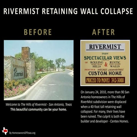 Rivermist retaining wall collapse | PPTX