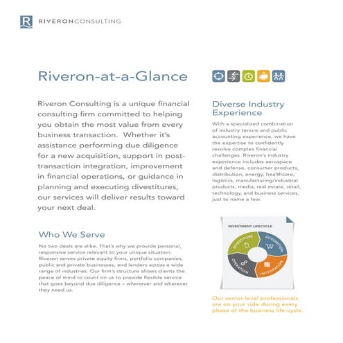 Riveron at-a-glance | PDF | Mergers and Acquisitions | Business Banking ...