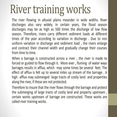 River training works lecture | PPTX