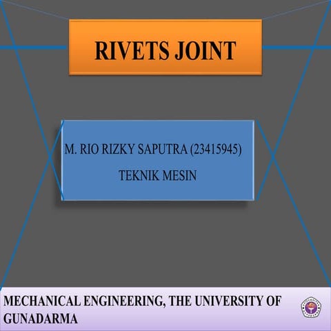 Rivets joint | PPTX