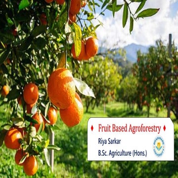 Fruit based agroforestry.pptx