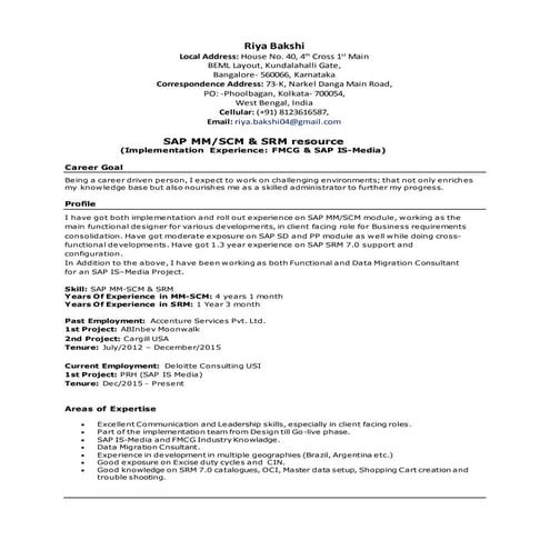 Riya Bakshi resume | DOCX