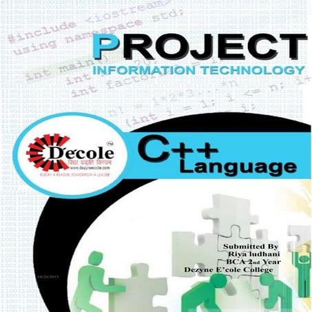 Iram Naaz,3rd Year BCA,Project on number system calculator using C ...