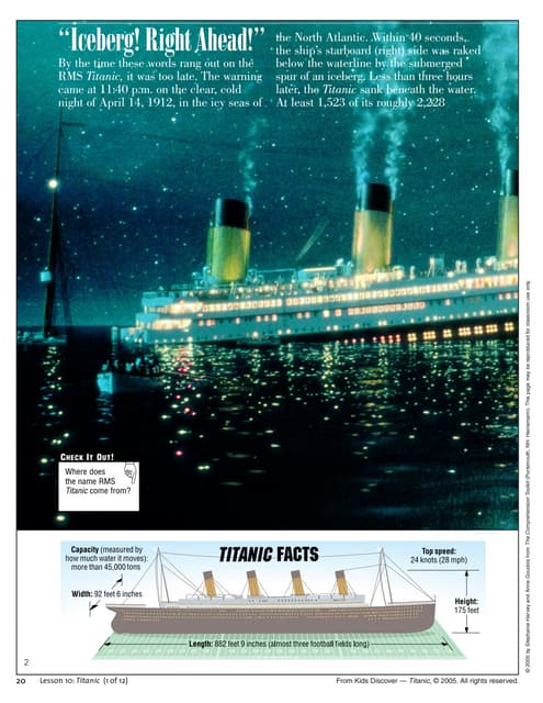 Titanic | PPTX | Cruises | Travel Type