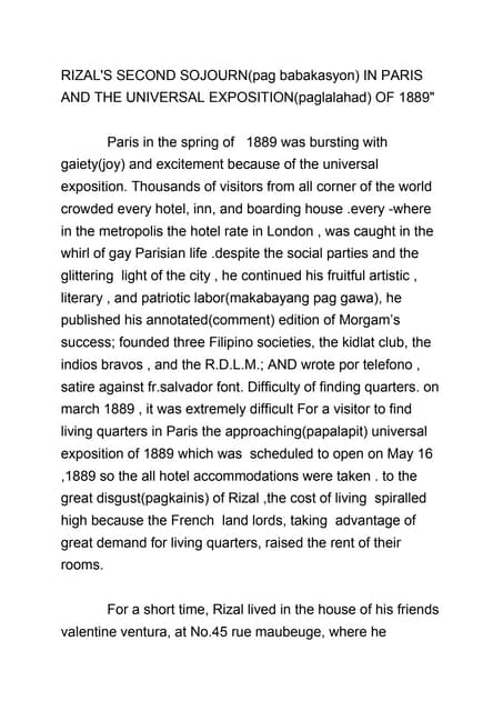 Jose Rizal Infographic | PDF