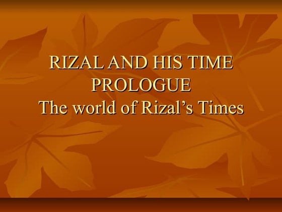 Chapter 2 rizal | PPT