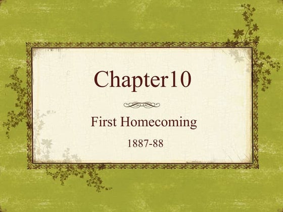 Chapter 10: Jose Rizal’s first homecoming, 1887-1888 | PPTX