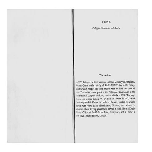 Rizal by austin coates | PPT