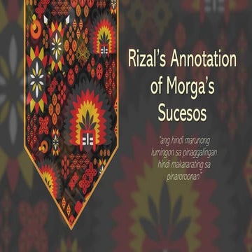 Rizal's morga and views of philippines history | PPTX