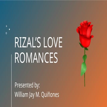 Jose Rizal's Lovelife | PPTX