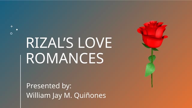 Jose Rizal's Lovelife | PPTX