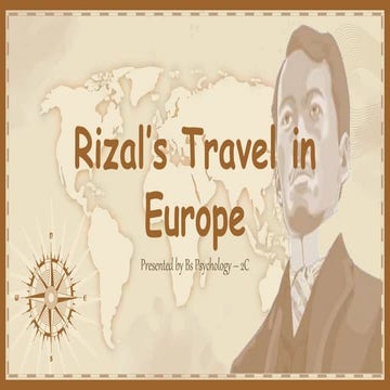 Rizal first trip abroad | PPT