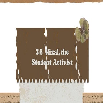 Rizal Subject PowerPoint presentation... | PPTX