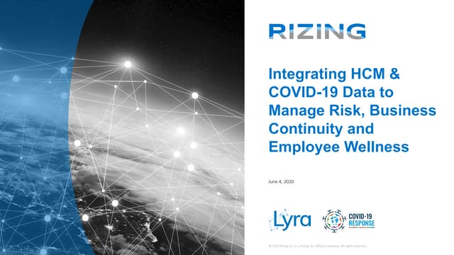 Integrating HCM and COVID-19 Data to Manage Risk, Business Continuity ... Integrating HCM and COVID-19 Data to Manage Risk, Business Continuity ...