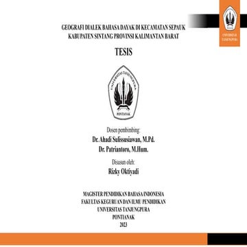 Contoh PPT Skripsi atau Tesis | PPTX