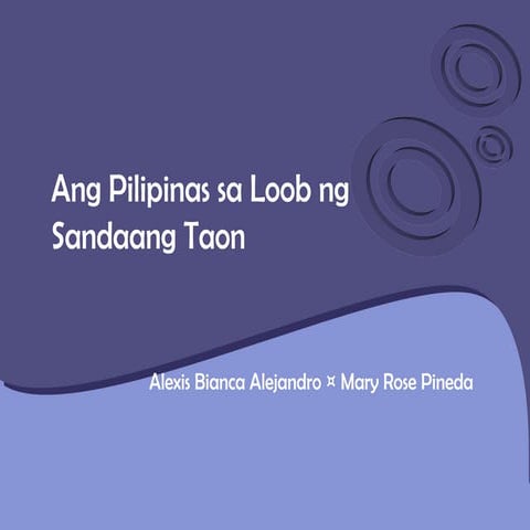 Ang Pilipinas sa loob ng isang taon | PPT