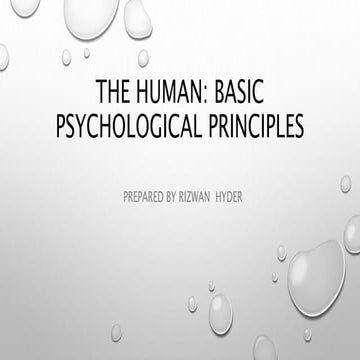 basic human psychology | PPTX