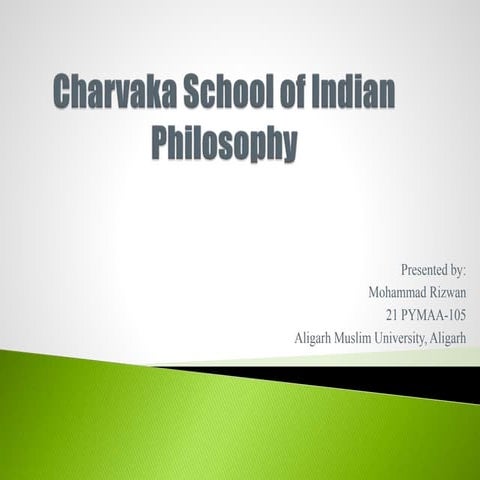 carvaka philosophy | PPTX