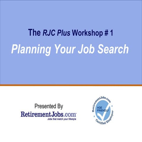 Rjc Plus Planning Your Job Search | PPT