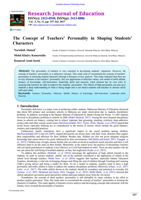 Cultivating Morals Students Through Character Education: a Case Study ...