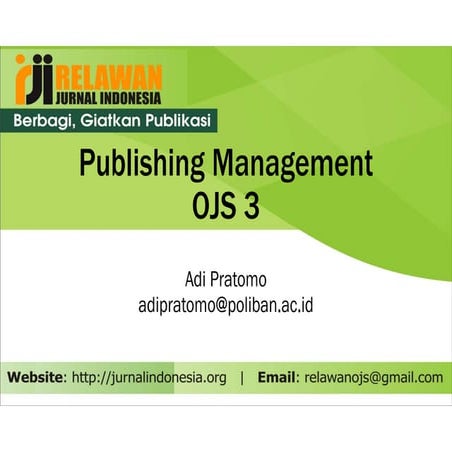 Publishing Management di OJS 3 | PPT