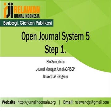 5 Langkah Setup Pada Open Journal System | PDF