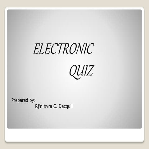 Electronic Quiz in Empowerment Technologies | PPTX