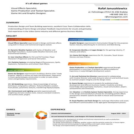 Games Resume Rafal Januszkiewicz | PDF