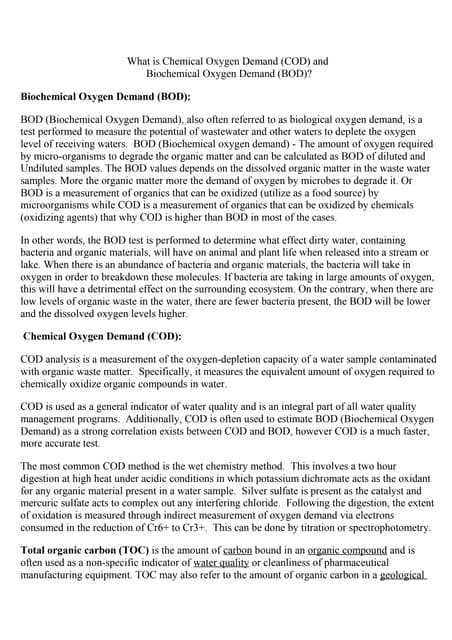 chemical oxygen demand - akash | PPT