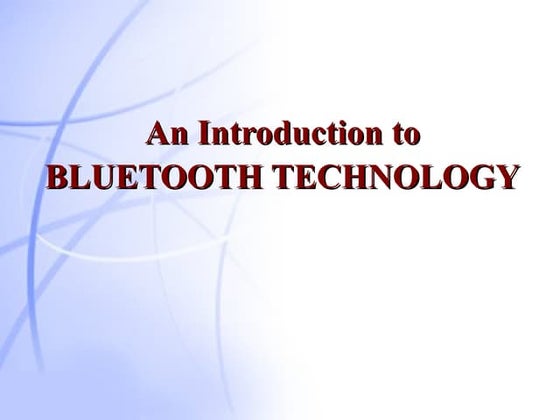 Bluetooth | PPTX | Computer Networking | Computing