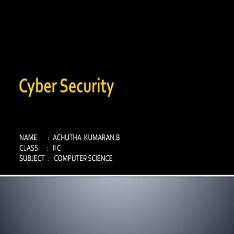 CYBER SAFETY PPT | PPTX