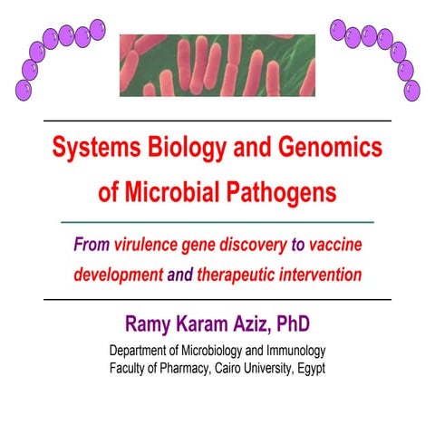 Systems Biology and Genomics of Microbial Pathogens | PPTX