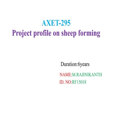 Model_DPR_Sheep_Goat National livestock mission | PDF