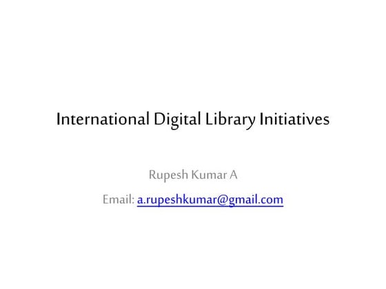 Comparative and International Librarianship | PPT