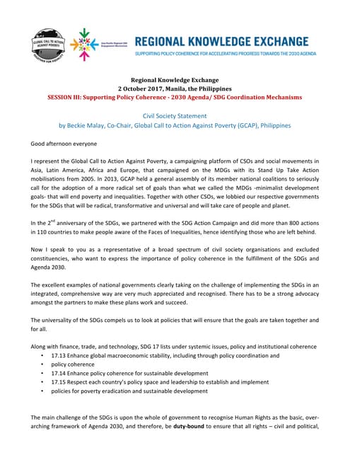 Integrating the 2030 Agenda: SDG Roadmap Malaysia | PPTX