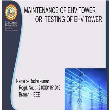 RKP-compressed.pptx maintenance of EHv tower | PPTX