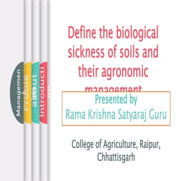 Biological sickness of soil | PPTX