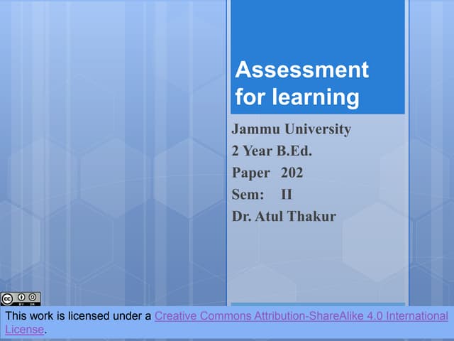 Assessment and Evaluation | PPTX