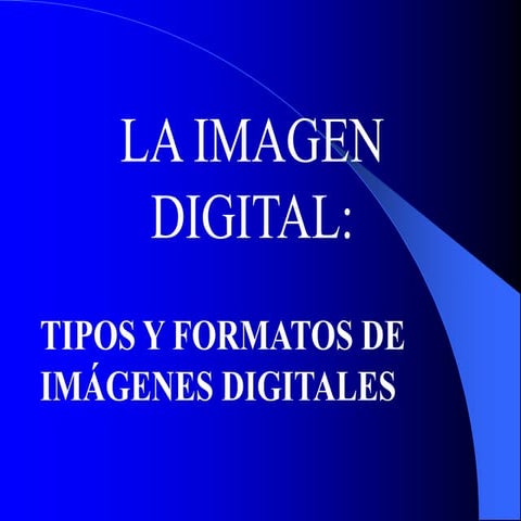 Tipos de formatos de imagenes digitales. | PPT