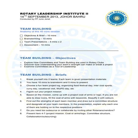 Rli team building assessment JJ | PDF | Educational Assessment | Education