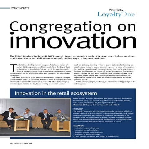 March Issue of Retail Today highlighting LoyaltyOne's participation in ...
