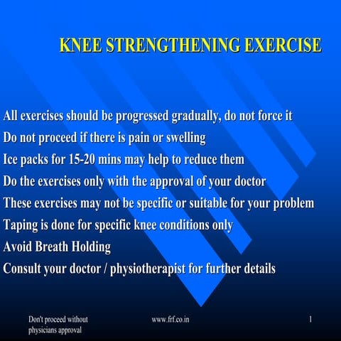Knee strengthening exercise | PDF