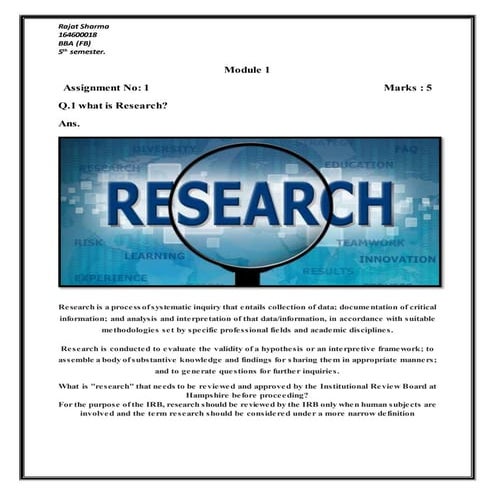 What is Research? Different Type Of Research. | DOCX