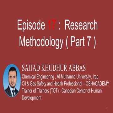 Episode 17 : Research Methodology ( Part 7 ) | PPT