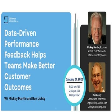 Data-Driven Performance Feedback Helps Teams Make Better Customer ...
