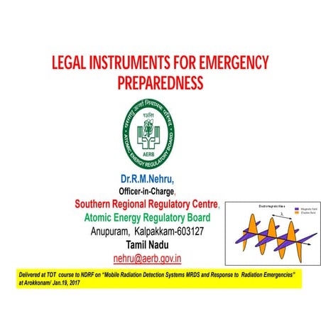 LEGAL INSTRUMENTS FOR EMERGENCY PREPAREDNESS | PDF