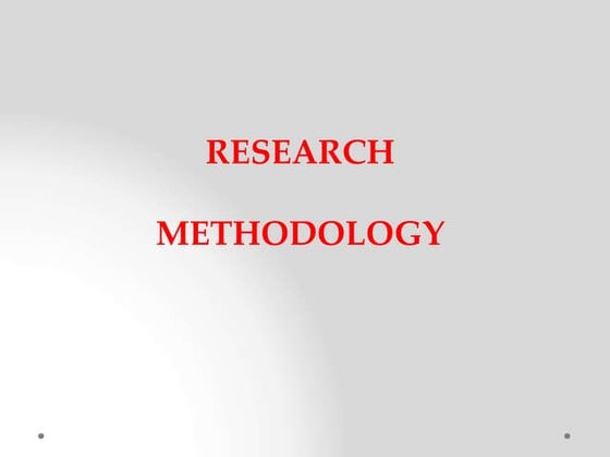 Research Methodology & IPR-I | PPT