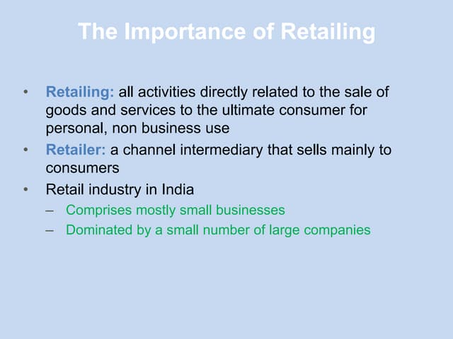 Introduction to Retailing | PPTX