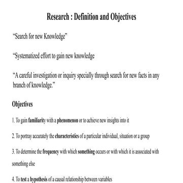 Research Methodology Definition and It's Objective | PPTX